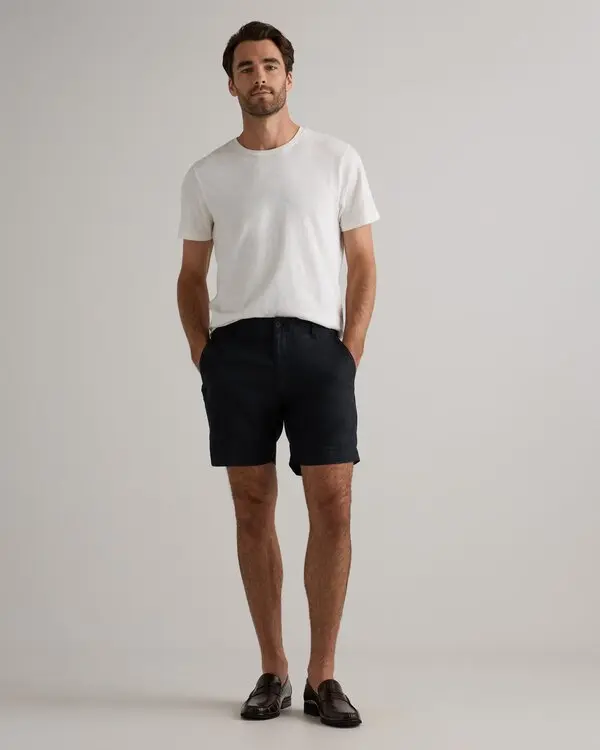 Quince 100% European Linen Trouser Shorts With 7-inch Inseam - Black