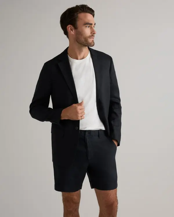 Quince 100% European Linen Trouser Shorts With 7-inch Inseam - Black