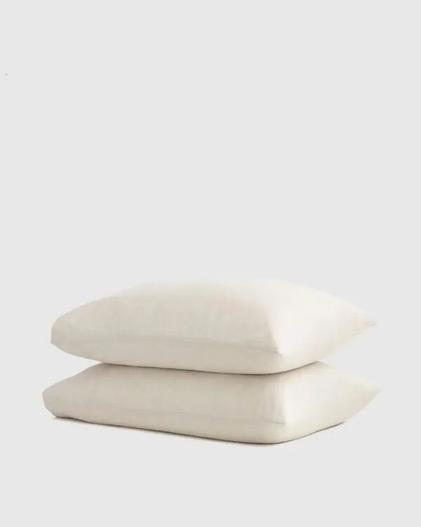 Quince Mongolian Cashmere Cotton Pillowcase Set - Natural
