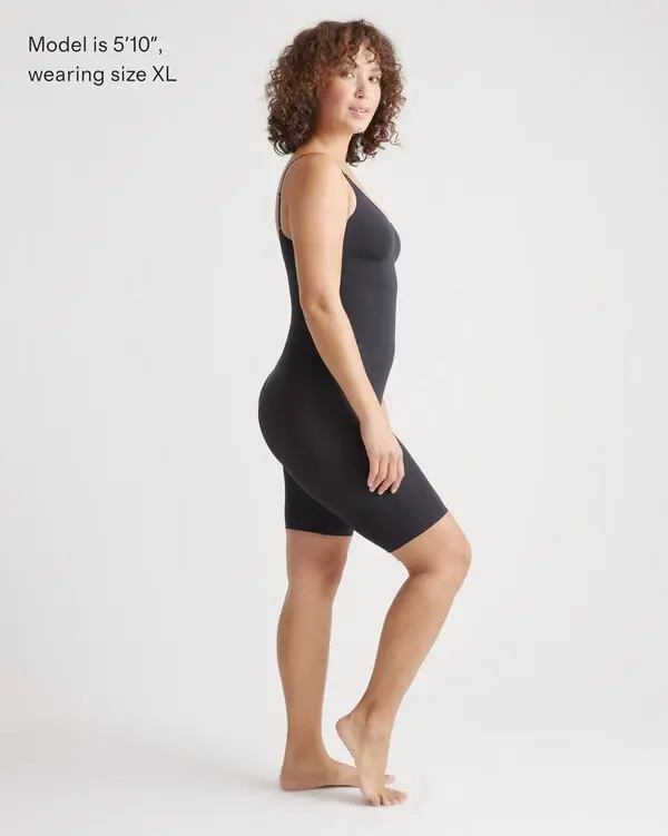 Quince Sculpting Mid-thigh Bodysuit - Black