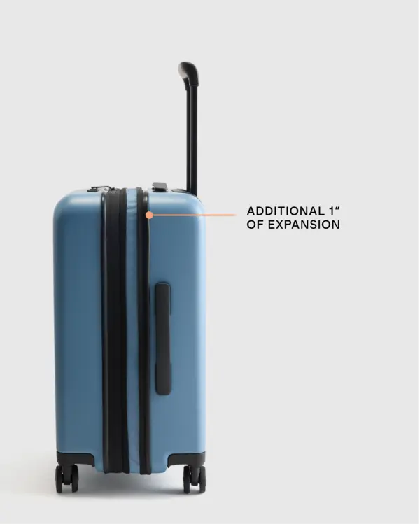 Quince Expandable Medium Check-in Suitcase - Blue
