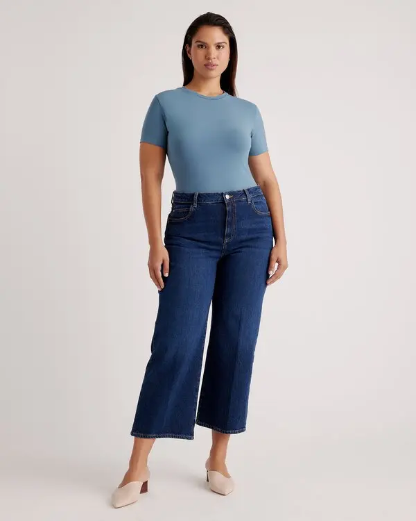 Quince Stretch Cotton Jersey Short Sleeve Bodysuit