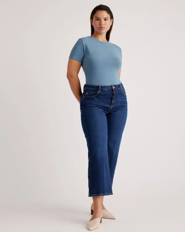 Quince Stretch Cotton Jersey Short Sleeve Bodysuit