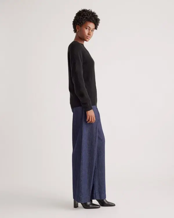 Quince 100% Yak Wool Crewneck Sweater - Black