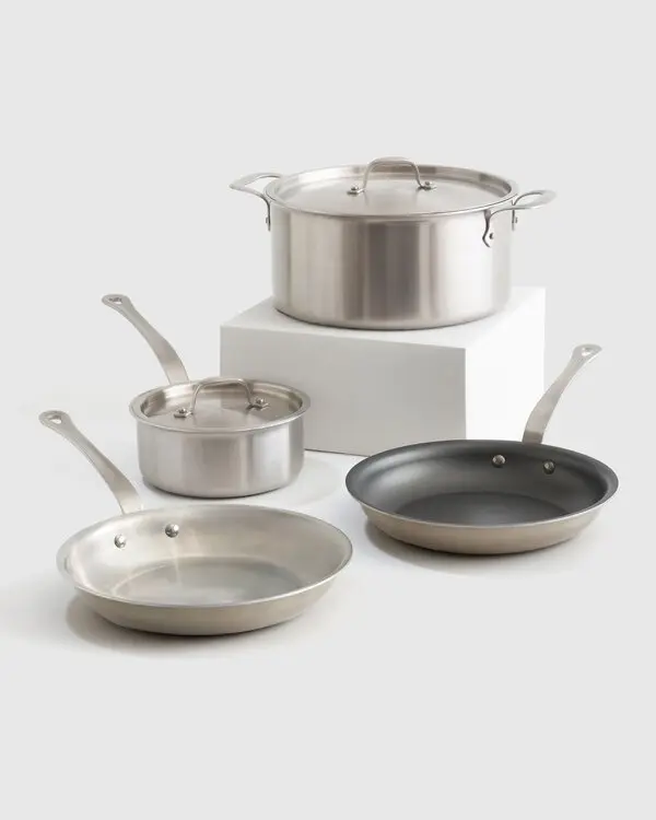 Quince 5-ply Stainless Steel 6 Piece Cookware Set - One-color