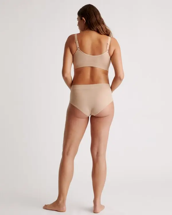 Quince Seamless Crossover Nursing & Lounge Bra - Sand