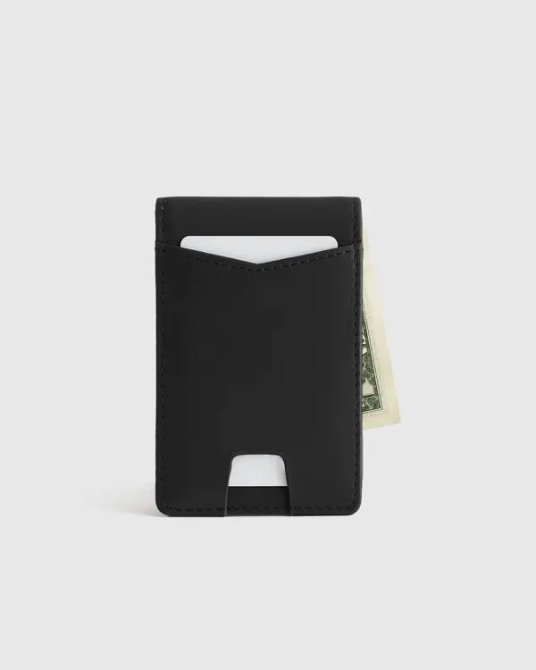 Quince Italian Leather Money-clip Wallet - Black