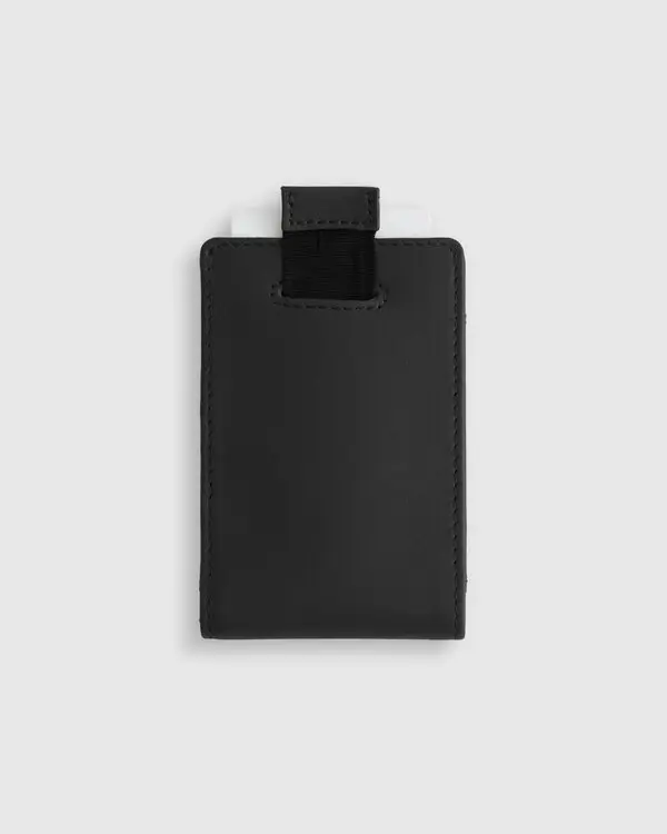 Quince Italian Leather Money-clip Wallet - Black