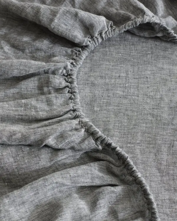 Quince European Linen Chambray Sheet Set - Charcoal
