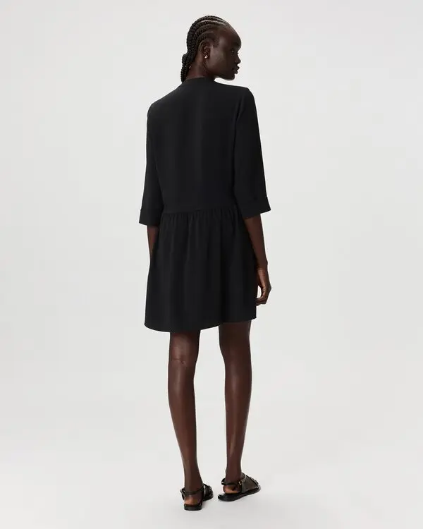 Quince Fluid Crepe Shirt Dress