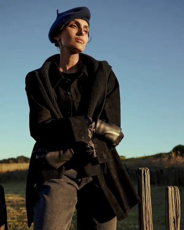 Quince Cashmere Beret - Navy