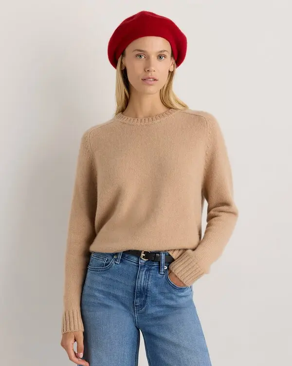 Quince Cashmere Beret - Varsity Red