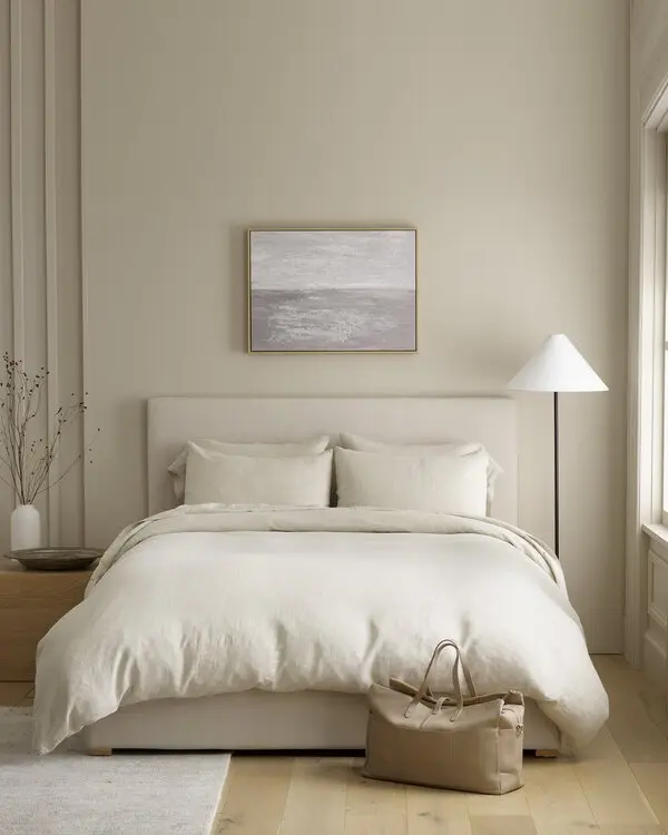 Quince European Linen Chambray Duvet Cover Set - Natural