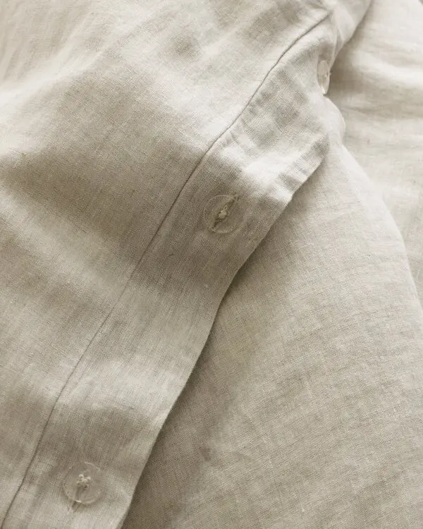 Quince European Linen Chambray Duvet Cover Set - Natural