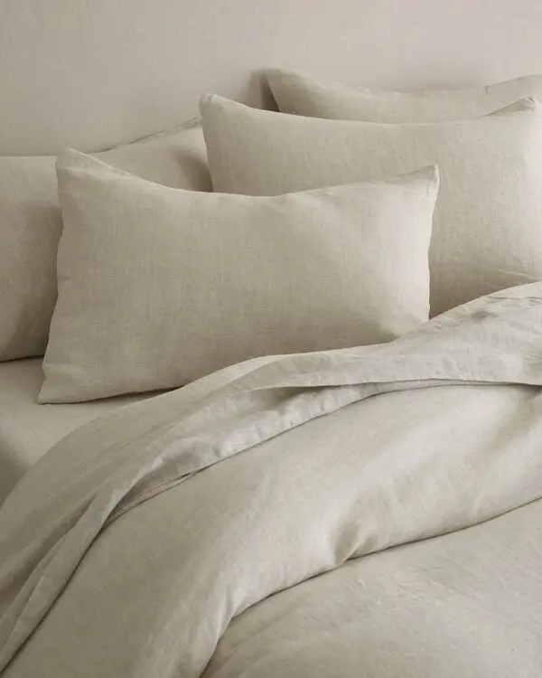 Quince European Linen Chambray Duvet Cover Set - Natural