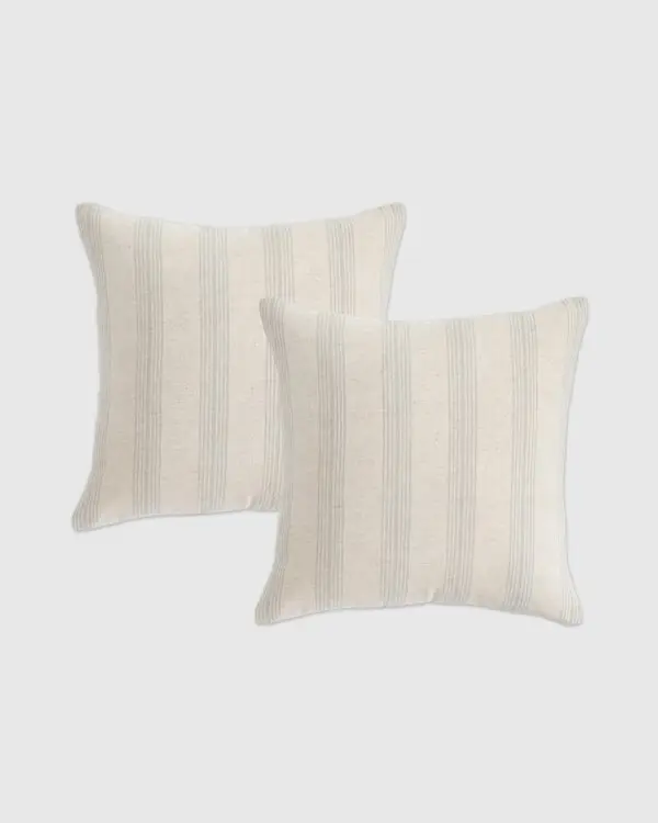 Quince Neutral Stripe Pillow Cover