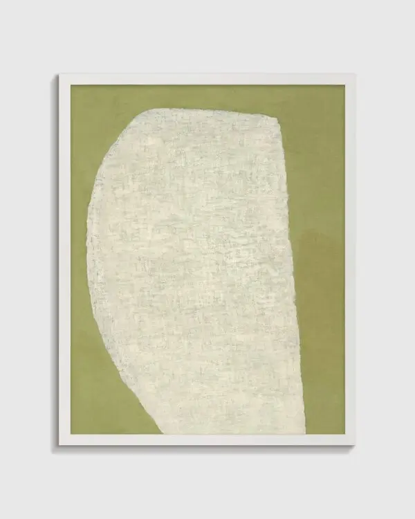 Quince Pod Stephanie Dennis, Wood Frame - White