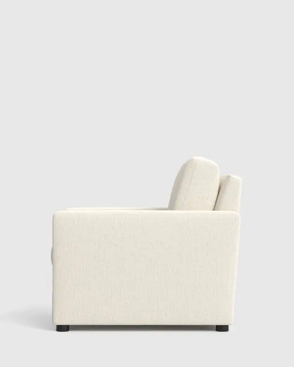 Quince Brennan Accent Chair In Performance Chenille Linen Blend - Eggshell