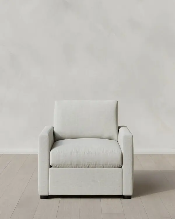 Quince Brennan Accent Chair In Performance Chenille Linen Blend - Sorrell