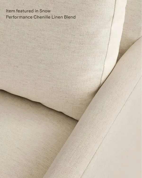 Quince Brennan Swivel Chair In Performance Chenille Linen Blend - Ink