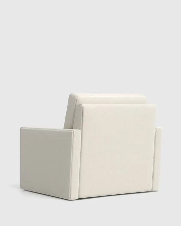 Quince Brennan Swivel Chair In Performance Chenille Linen Blend - Ink