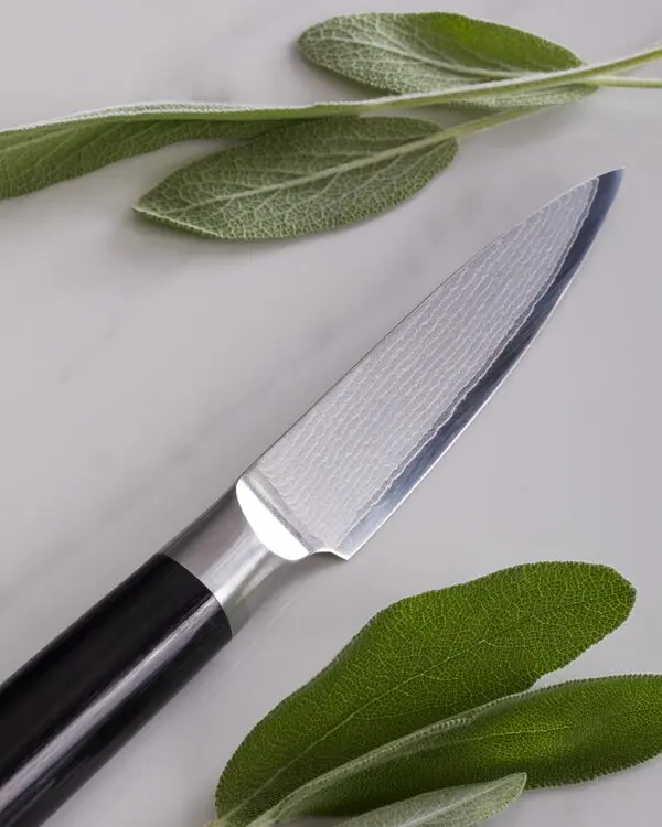 Quince Essential Japanese Damascus Steel 3.5" Paring Knife, Stainless Steel