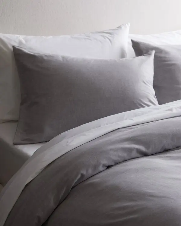 Quince Mongolian Cashmere Cotton Duvet Cover Set - Grey