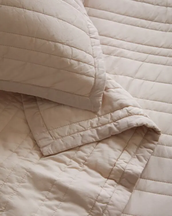 Quince Stripe Stitch Quilt - Sand