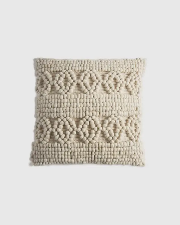 Quince Kai Wool Pillow Cover - Ivory