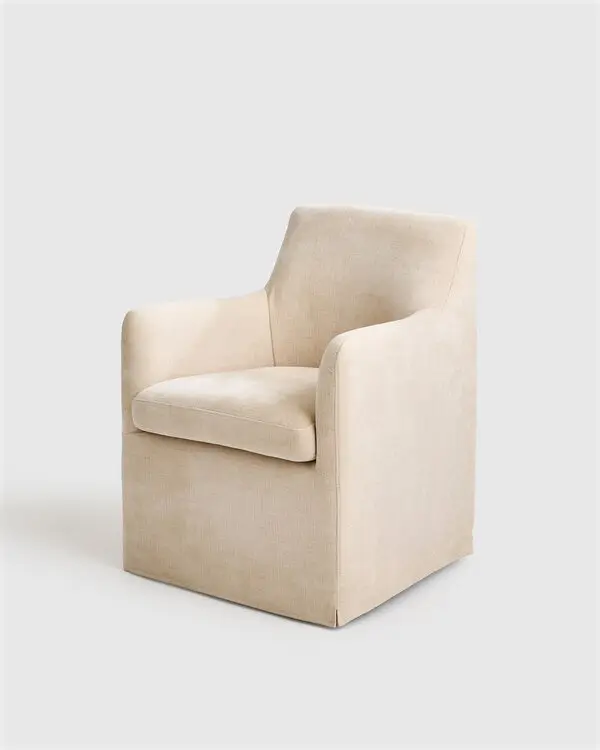 Quince Performance Chenille Curved Back Dining Chair