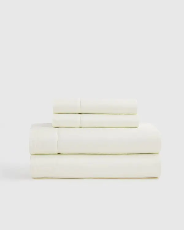 Quince Signature Giza Cotton Sateen Sheet Set - Ivory