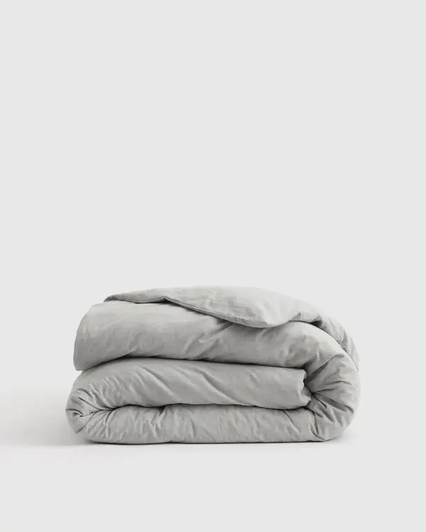Quince Mongolian Cashmere Cotton Duvet Cover - Grey