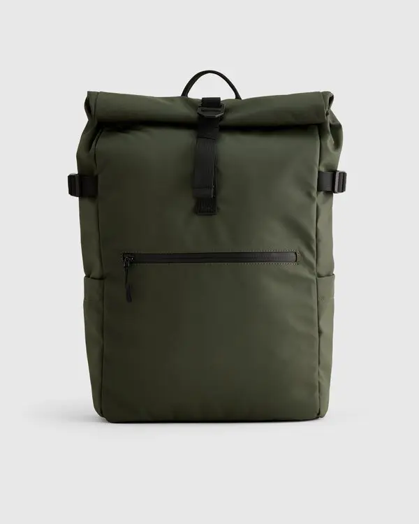 Quince Weatherproof Roll-top Backpack - Olive