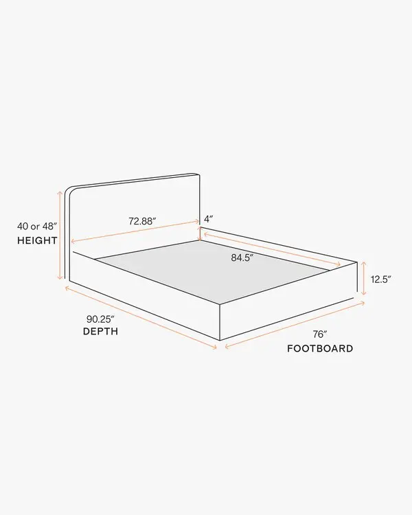 Quince Curved Bed In Performance Velvet - Walnut