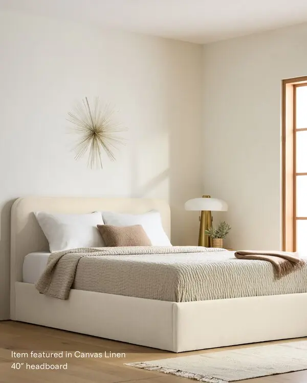 Quince Curved Bed In Performance Velvet - Walnut