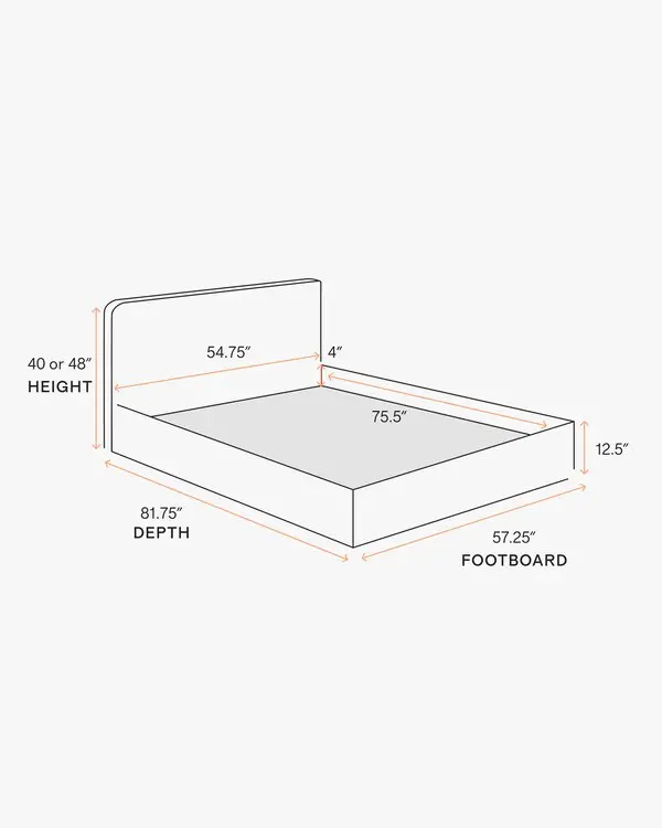 Quince Curved Bed In Performance Velvet - Walnut