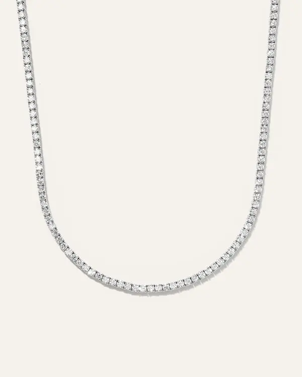 Quince 14k Gold Lab Grown Diamond Tennis Necklace - White Gold