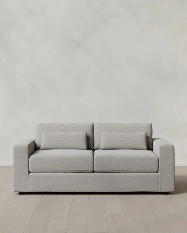 Quince Ashford Deep Seat Sofa In Performance Basketweave - Fog