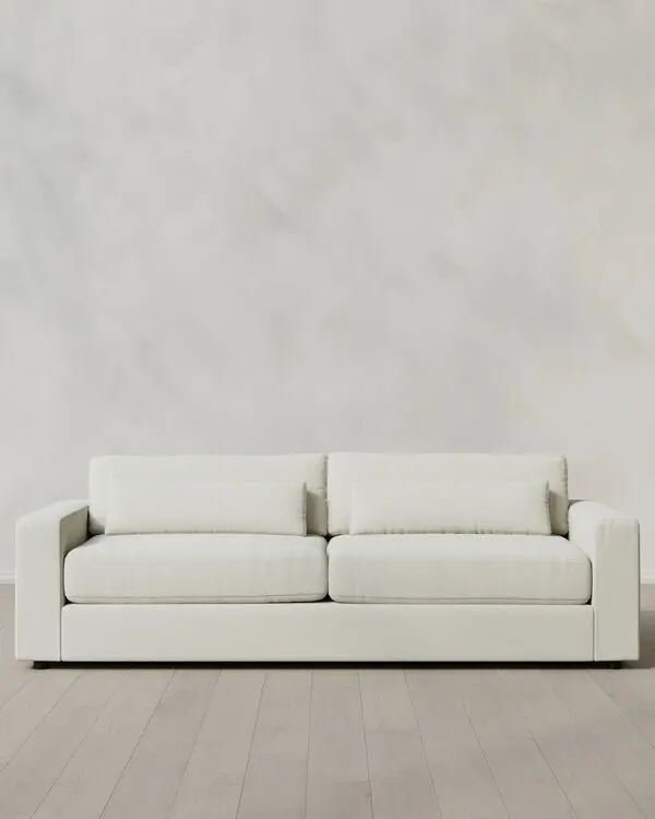 Quince Ashford Deep Seat Performance Basketweave Sofa - Ivory