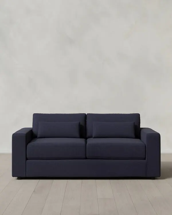 Quince Ashford Deep Seat Sofa In Performance Basketweave - Navy