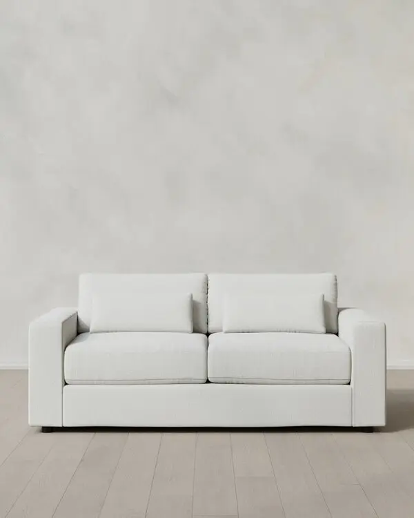 Quince Ashford Deep Seat Sofa In Performance Basketweave - Snow