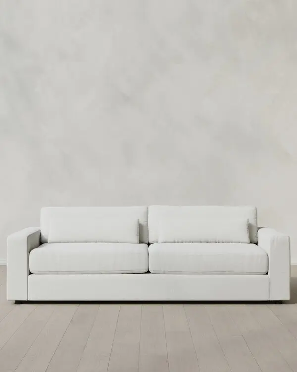 Quince Ashford Deep Seat Performance Basketweave Sofa - Snow