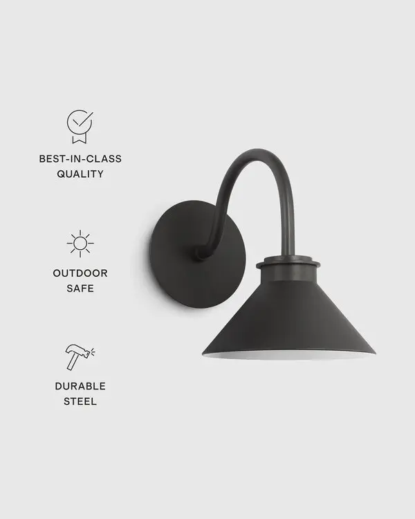 Quince Contemporary Steel Indoor/outdoor Barn Sconce