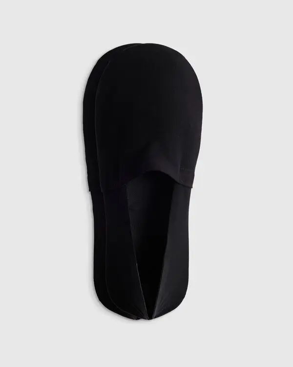 Quince Lightweight No-show Liner Socks 4-pack - Black