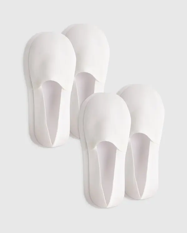 Quince Lightweight No-show Liner Socks 4-pack - White