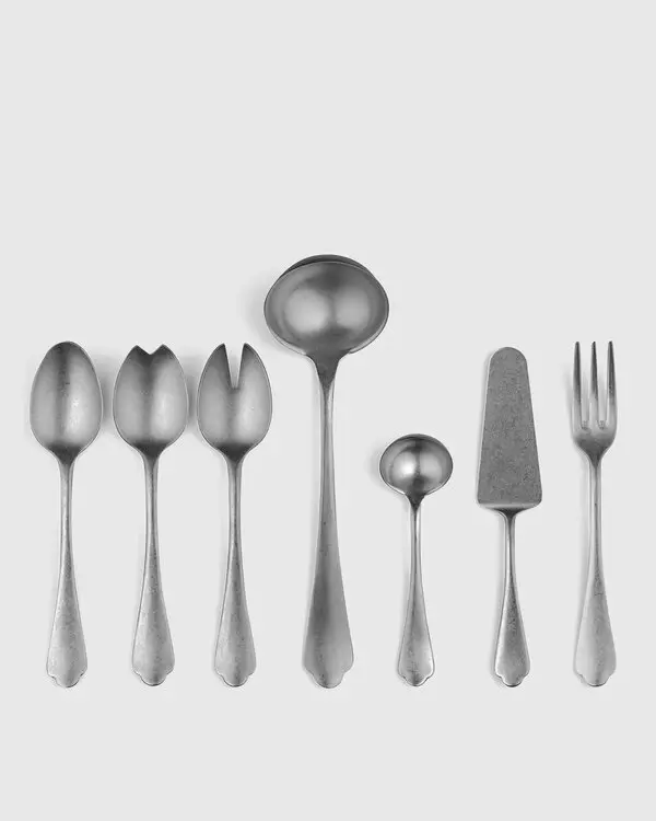Quince Mepra Dolce Vita 7-pc Serving Utensil Set - Pewter Stainless Steel