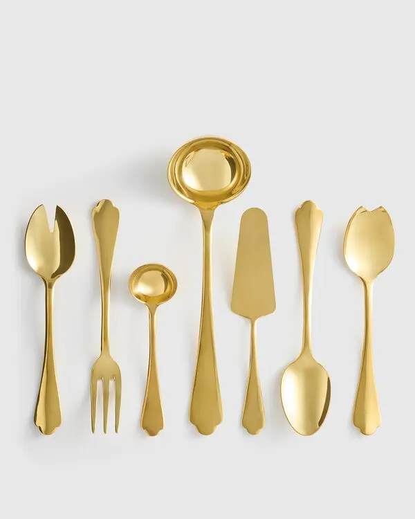 Quince Mepra Dolce Vita 7-pc Serving Utensil Set - Polished Gold