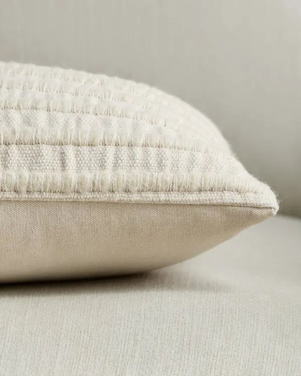 Quince Ribbed Wool Cotton Pillow Cover