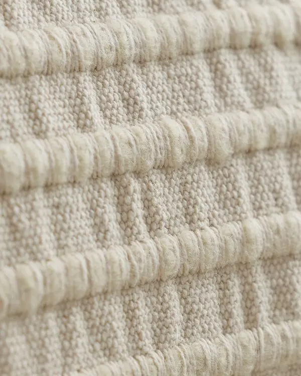 Quince Ribbed Wool Cotton Pillow Cover