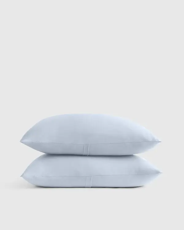 Quince Organic Jersey Sham Set - Light Blue